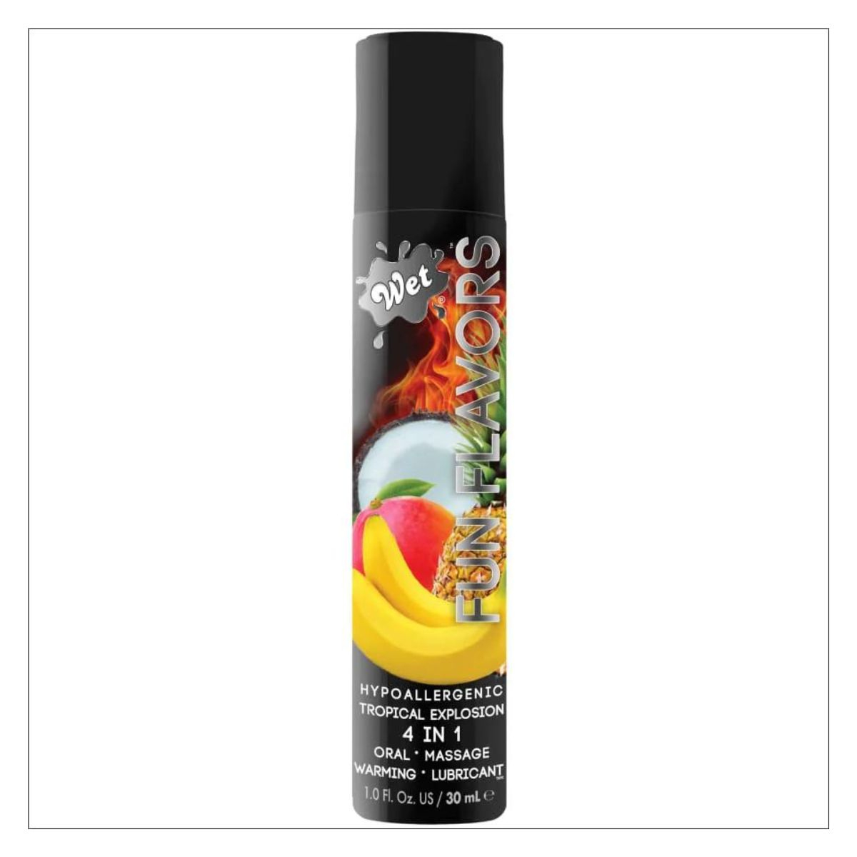 Lubricante Wet Fun Flavors 4 en 1 - Tropical Explosión 1 oz